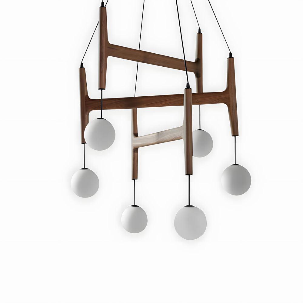 Astra Chandelier | Vintage Wooden Art Deco Design | Vinlighting