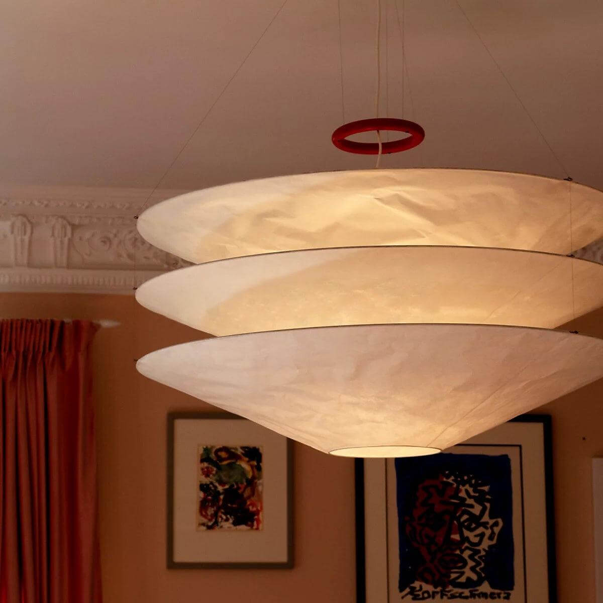 Floating Pendant Light – Minimalist Paper Pendant Lighting – Vinlighting