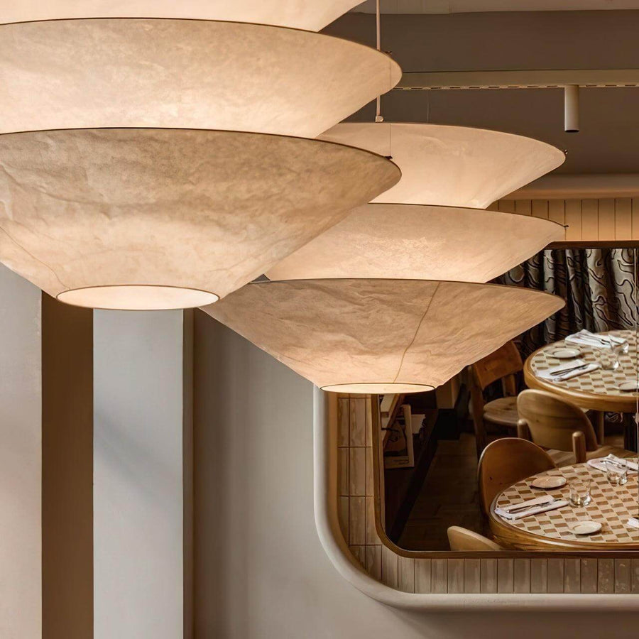 Floating Pendant Light – Minimalist Paper Pendant Lighting – Vinlighting