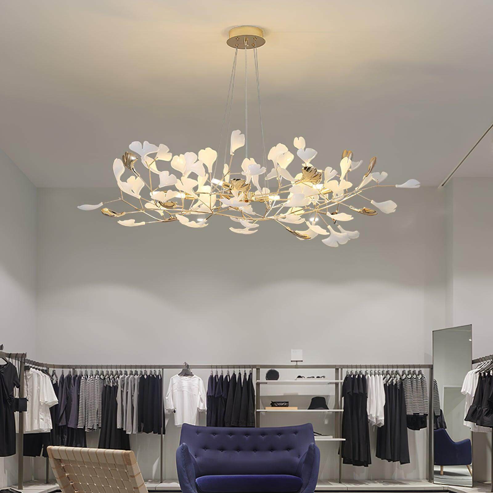 Gingko Series Chandelier – Handcrafted Porcelain Light Sculpture ...