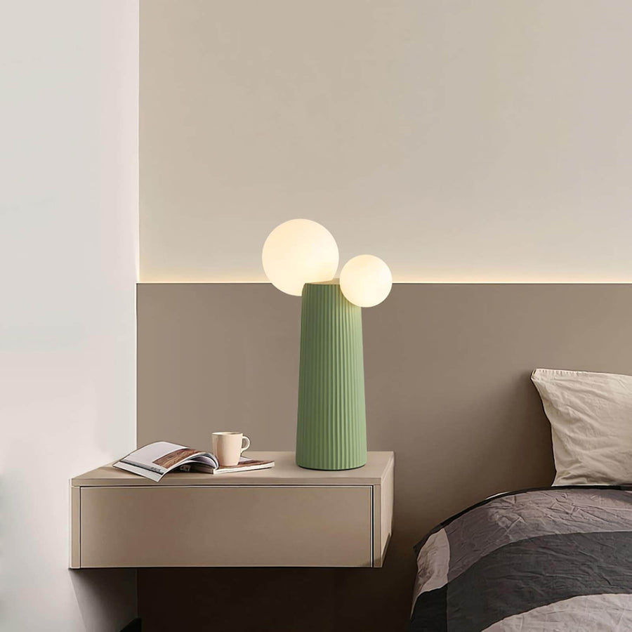 Land Table Lamp - Green, Red & Glass – Vinlighting
