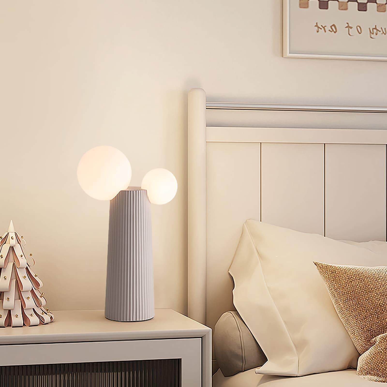 Land Table Lamp - Green, Red & Glass – Vinlighting