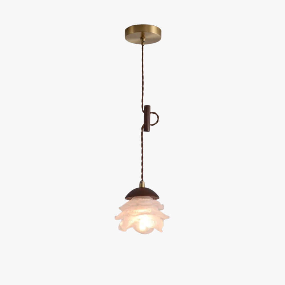 Maruvo Pendant Light – French Retro Flower Glass Lamp – Vinlighting