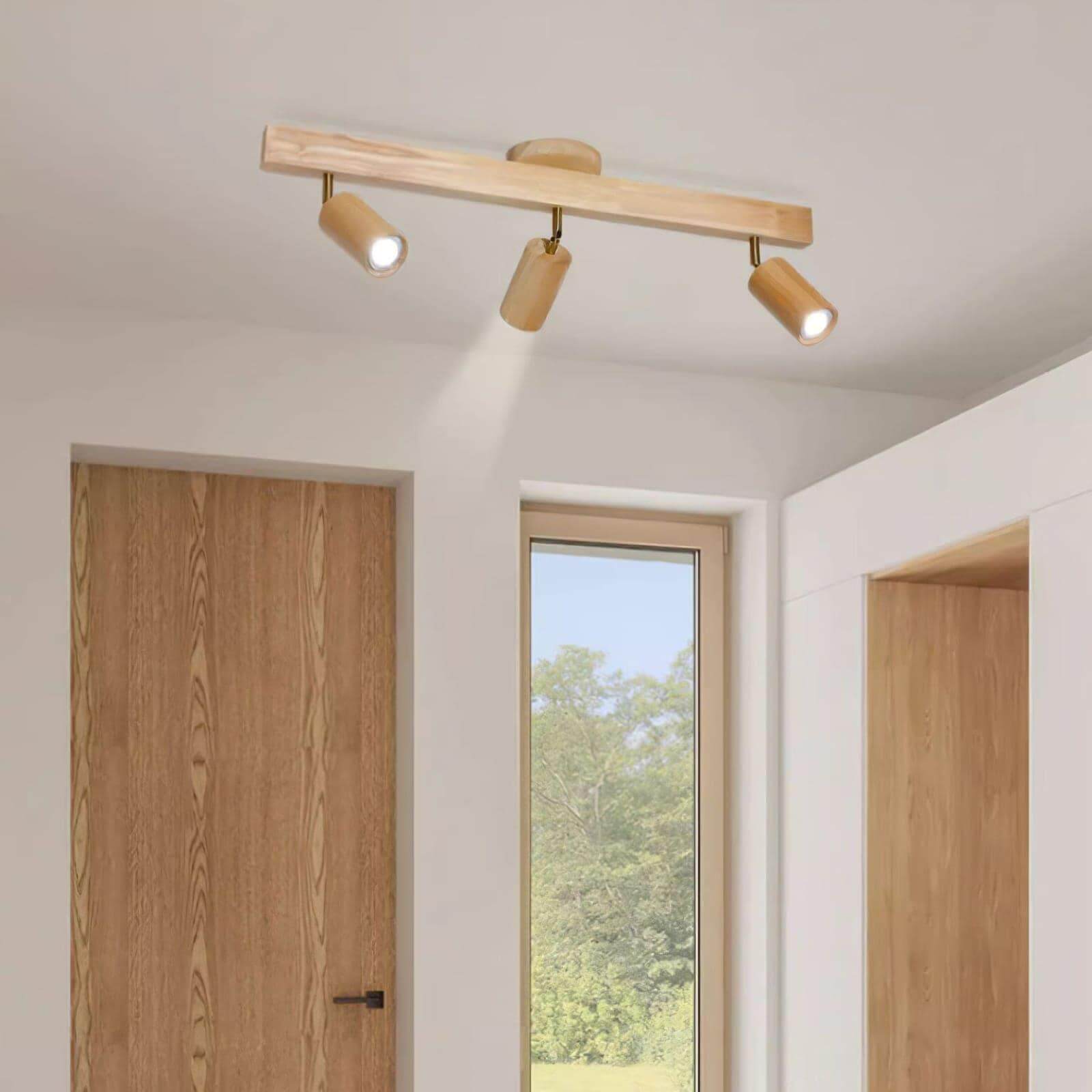 Merlo Wood Track Lighting – Modern Linear Spotlight for Kitchen ...