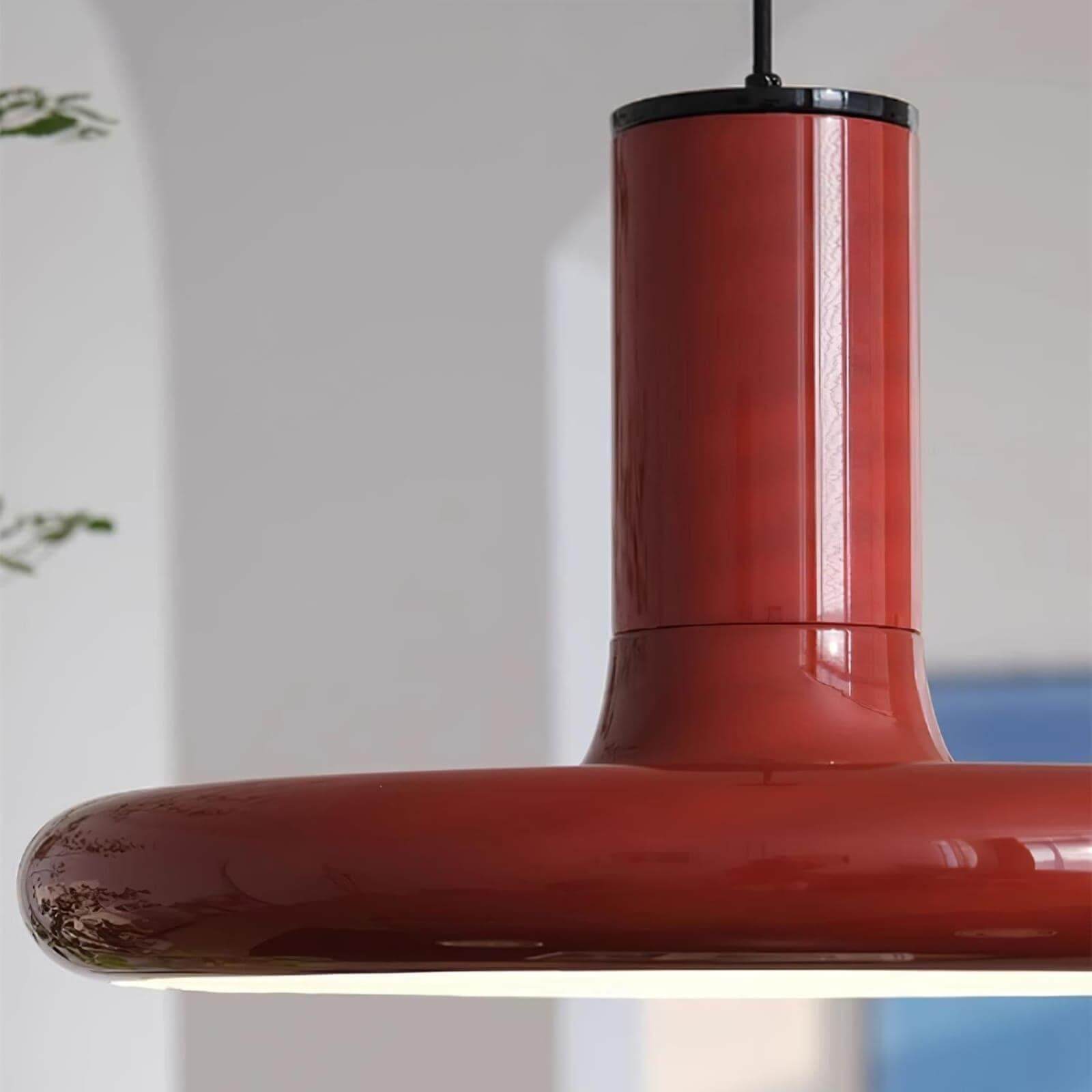 Modern Vintage Red Frisbee Pendant Light - Hanging for Kitchen Island ...