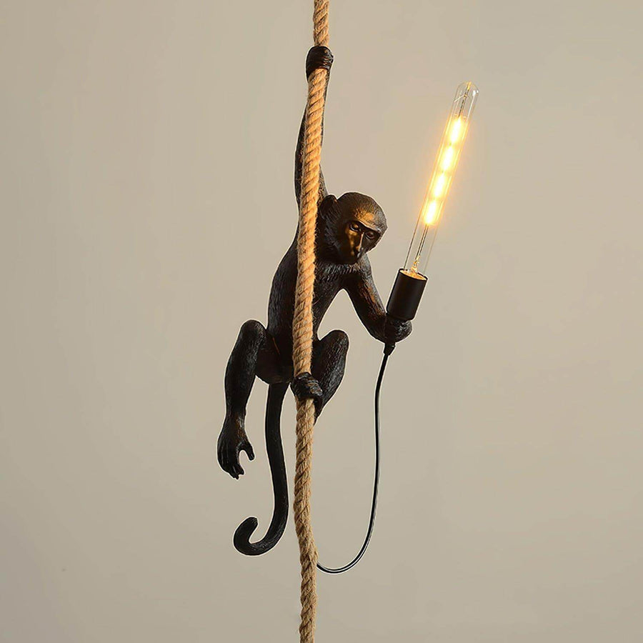 Monkey Pendant Lamp | Resin Art Deco Hanging Light for Home Office ...