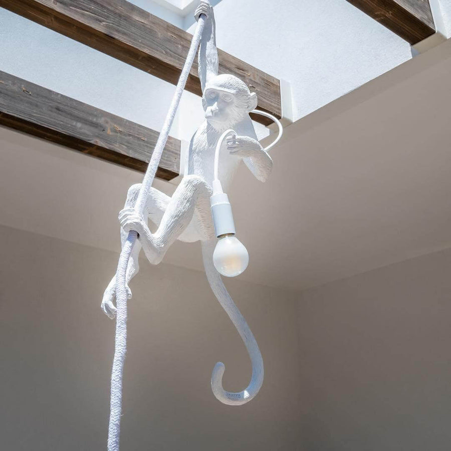 Monkey Pendant Lamp | Resin Art Deco Hanging Light for Home Office ...