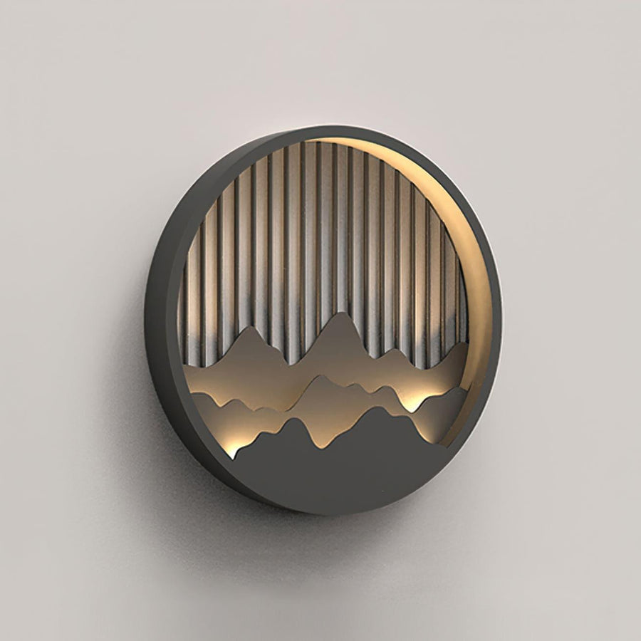 Mountain Outdoor Wall Lamp – Contemporary Metal Round Light – Vinlighting
