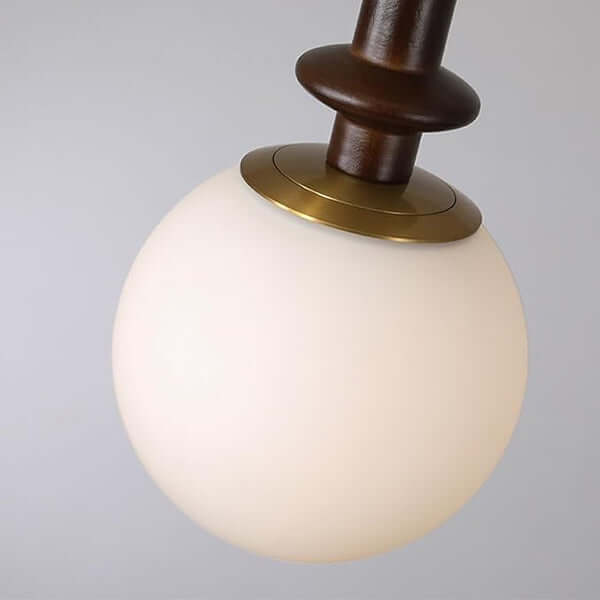 Roman Column Wall Sconce – Walnut & Glass Lamp for Modern Homes ...