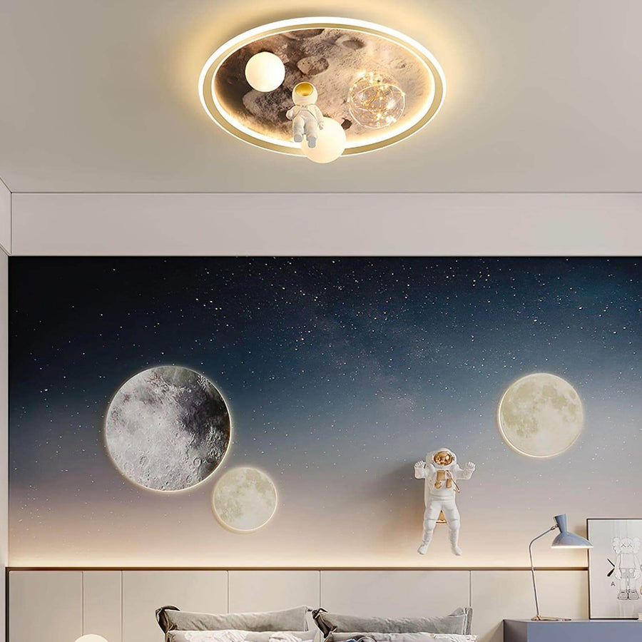 Walking Moon Ceiling Lamp – Astronaut Design, Unique Light Fixture ...